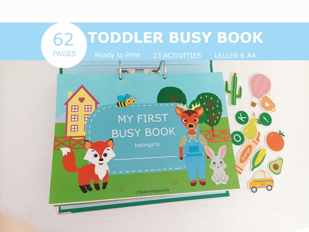 Busy Book Printable Quiet Book Toddler Busy Book Busy Book Montessori ...