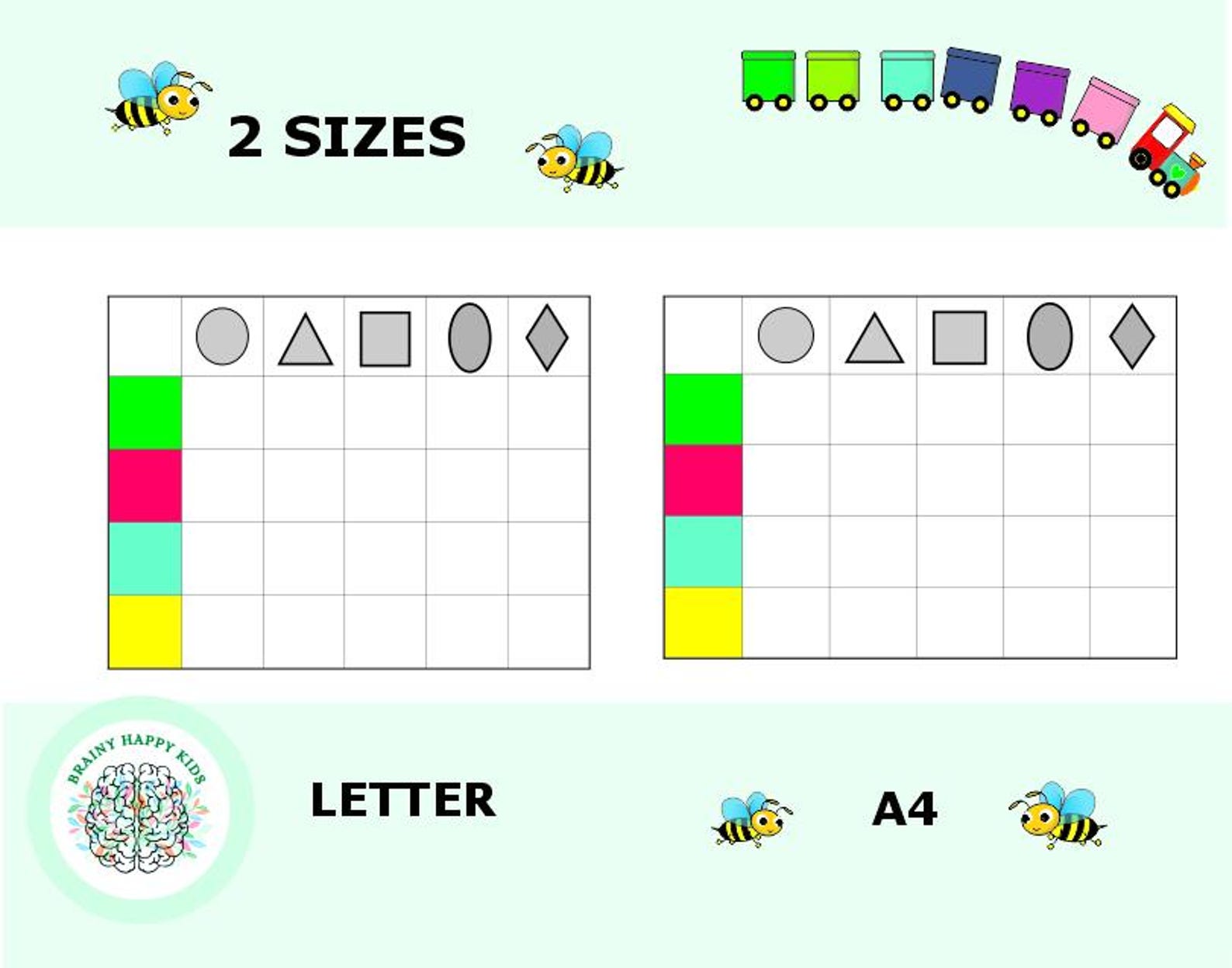 Geometric Shapes Activity Game Montessori Printable Montessori Toddler ...