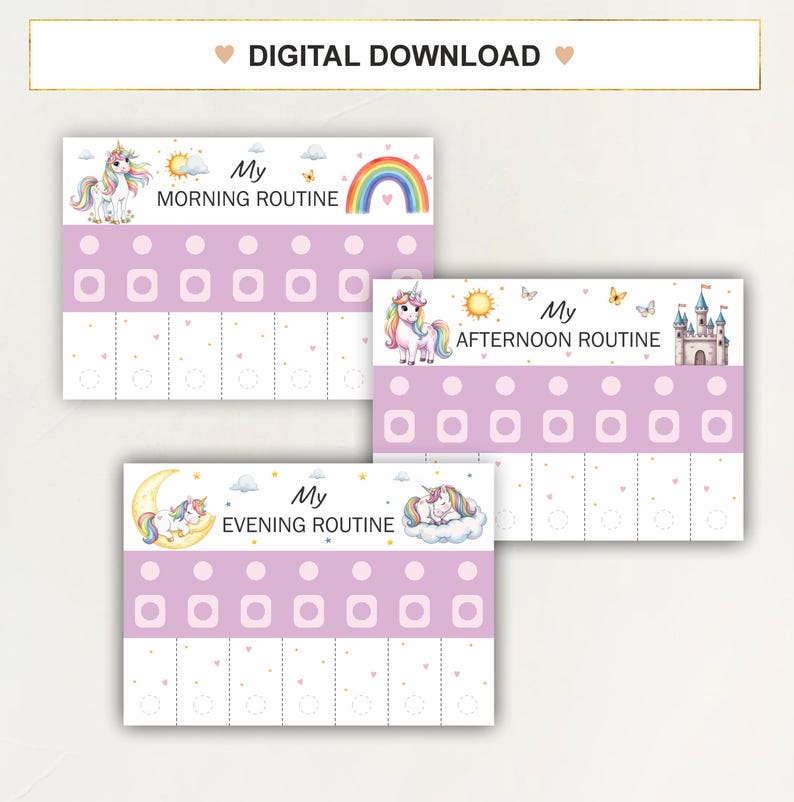 Chore Chart for Girls, Daily Responsibilities, Printable Daily Routine ...