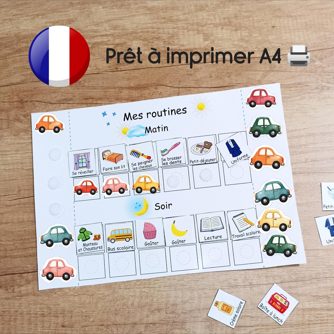 Routines Visuelles Imprimables Pour Garçons Et Tout-petits ...