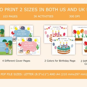 Toddler Busy Book Printable, Kids Quiet Book, Velcro Learning Binder ...