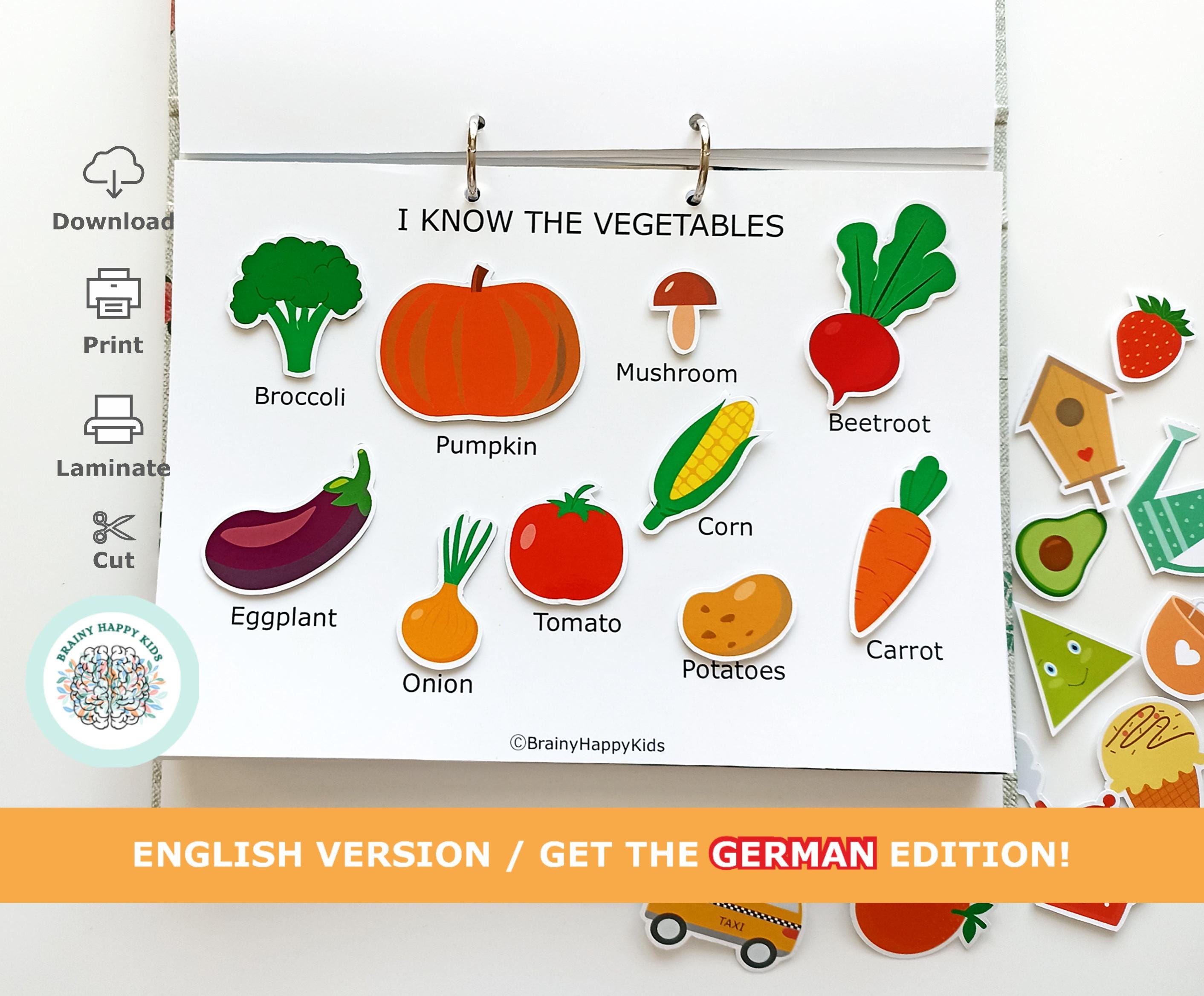 German Toddler Busy Book Printable, Kids Quiet Book, German Learning ...