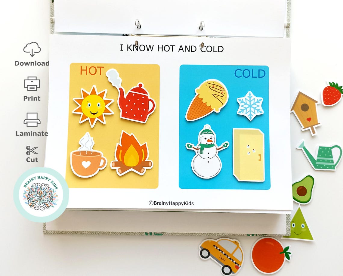 Toddler Busy Book Printable, Kids Quiet Book, Learning Binder ...