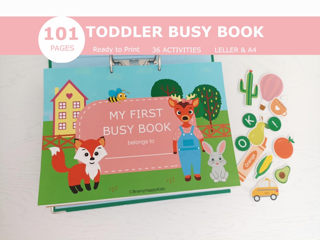 Busy Book Printable Quiet Book Toddler Busy Book Busy Book Montessori ...