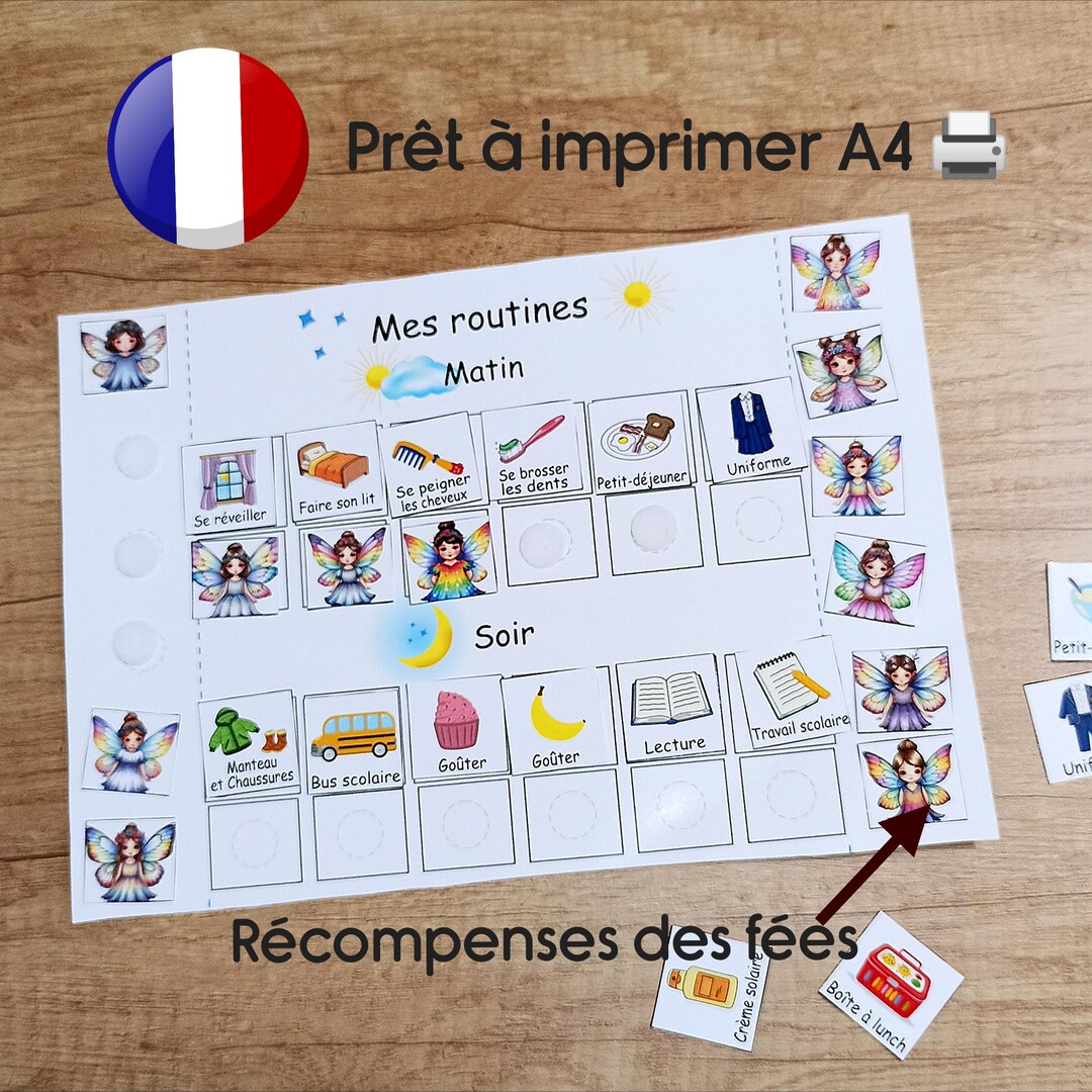 Routines Visuelles Imprimables Pour Filles Et Tout-petits ...