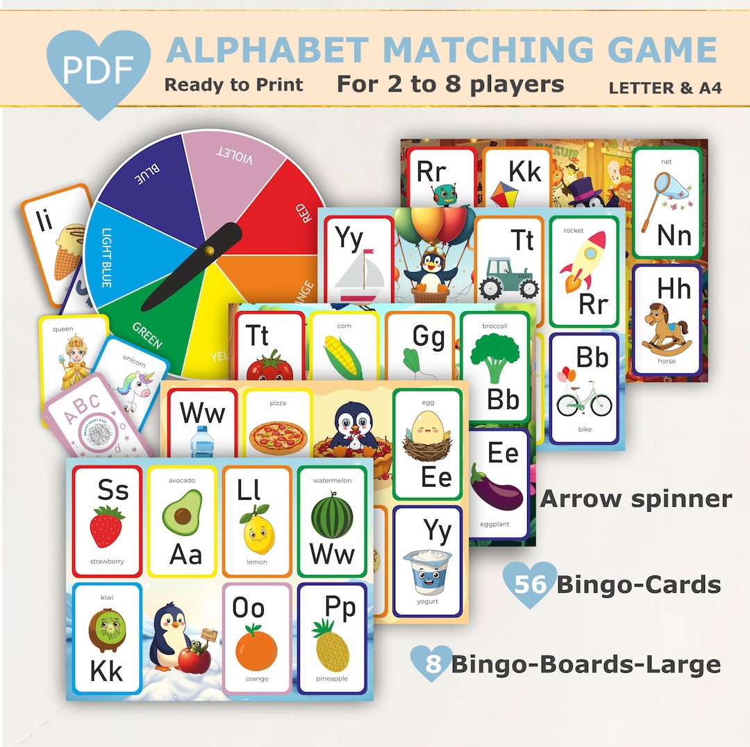 Printable Alphabet Matching Game, Preschool Curriculum, Babys First Abc ...