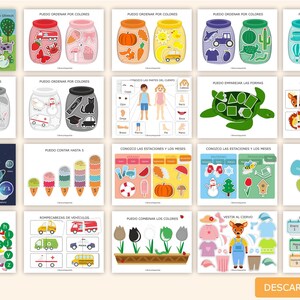 Spanish Busy Book Printable, Toddler Learning Binder, Kids Quiet Book ...