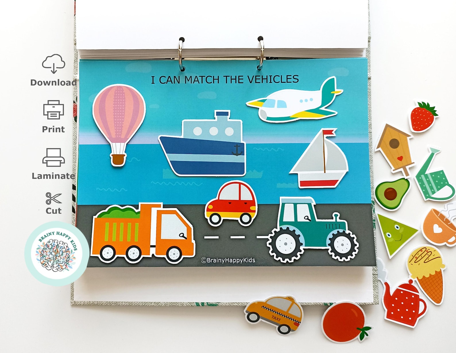 Toddler Busy Book Printable, Kids Quiet Book, Learning Binder ...