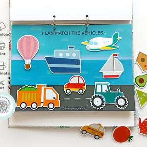 Toddler Busy Book Printable, Kids Quiet Book, Learning Binder ...