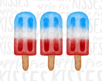 Patriotic Popsicle Png - Etsy