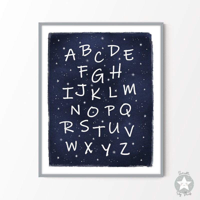 Navy Nursery Letters - Etsy