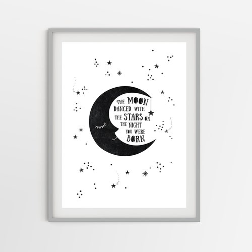 Space Themed Nursery Wall Art Starry Night Printable Navy | Etsy