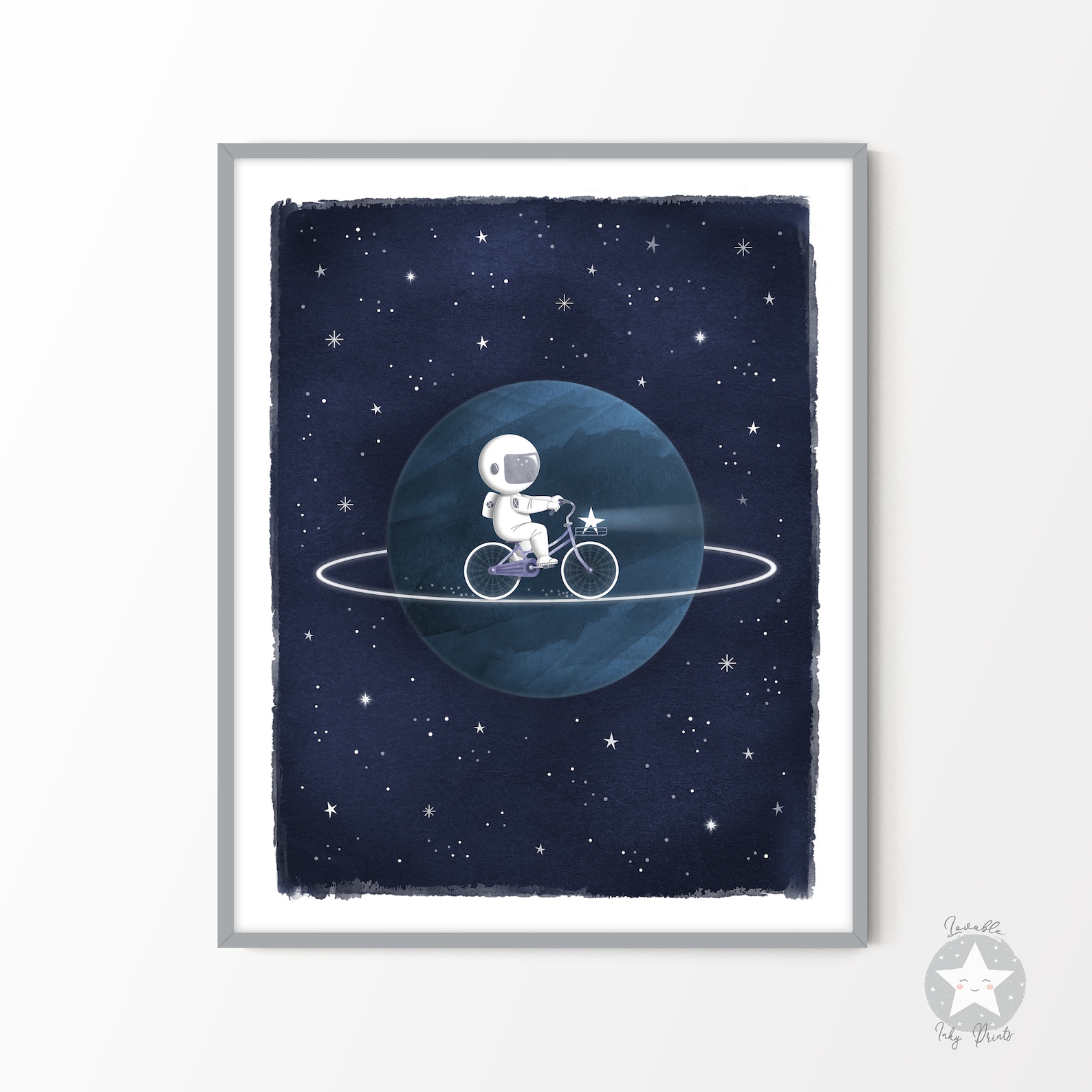 Set of 6 Astronaut Space Themed Nursery Decor Prints Navy - Etsy