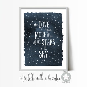 Space Nursery Decor Starry Night Poster Outer Space Quote - Etsy