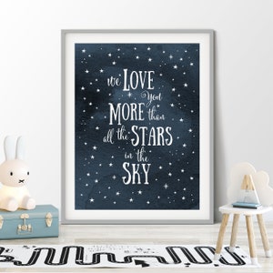Space Nursery Decor Starry Night Poster Outer Space Quote - Etsy