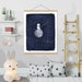 Space Themed Nursery Wall Art, Starry Night Printable, Navy Blue ...