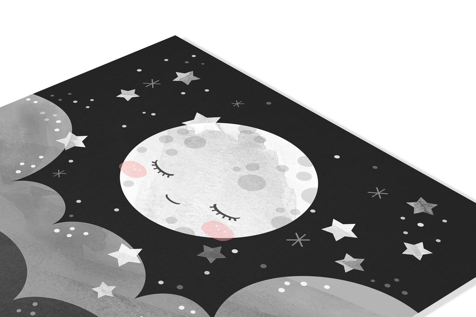 Dream Big Little One, Moon Nursery Print, Monochrome Nursery, Nursery ...