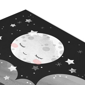 Dream Big Little One, Moon Nursery Print, Monochrome Nursery, Nursery ...
