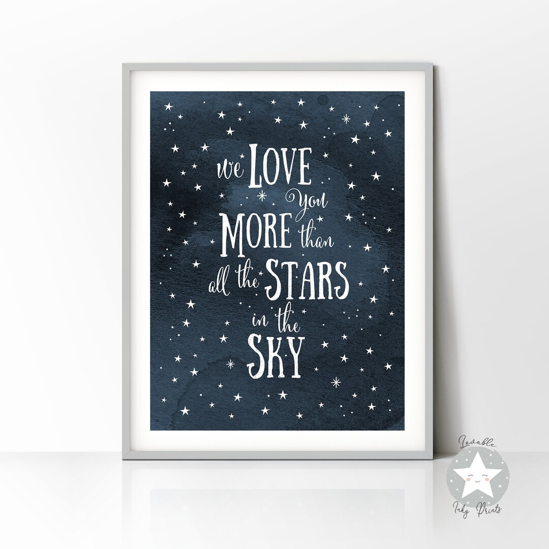 Space Nursery Decor Starry Night Poster Outer Space Quote - Etsy