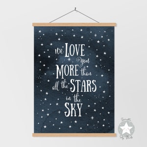 Space Nursery Decor Starry Night Poster Outer Space Quote - Etsy