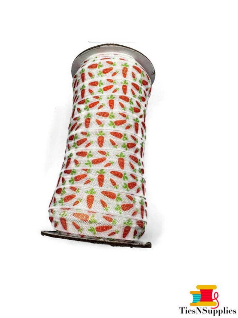 3, 5 or 10 Yards Carrot Fold Over Elastic - Stretchy- Great for Crafts ...