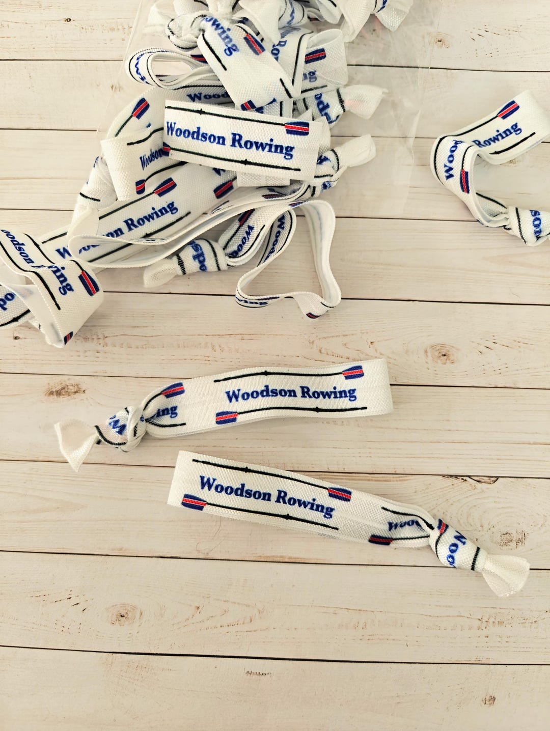 10+ Ties Custom Logo or Team Name - Rowing Themed Elastic Ties ...