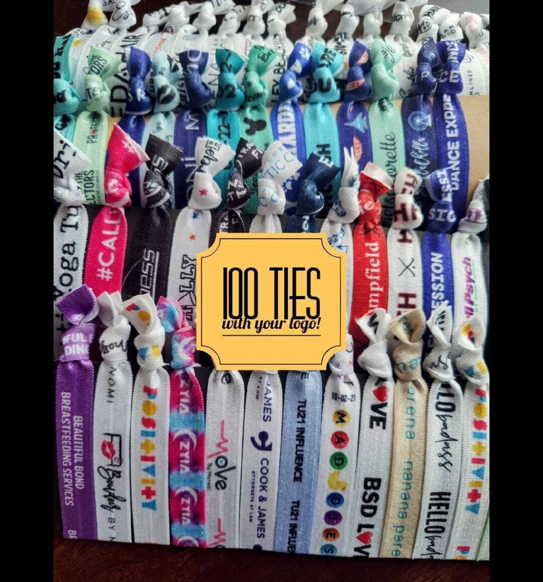100 Logo Ties- Printed With Your Image and Wording- 1-3 Day Processing ...