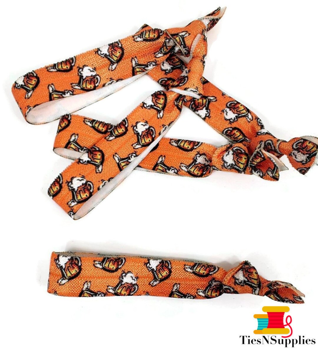 5 or 10 Elastic Ties Bracelet, Wrist Band Beer, Mug of Beer, Bracelets ...