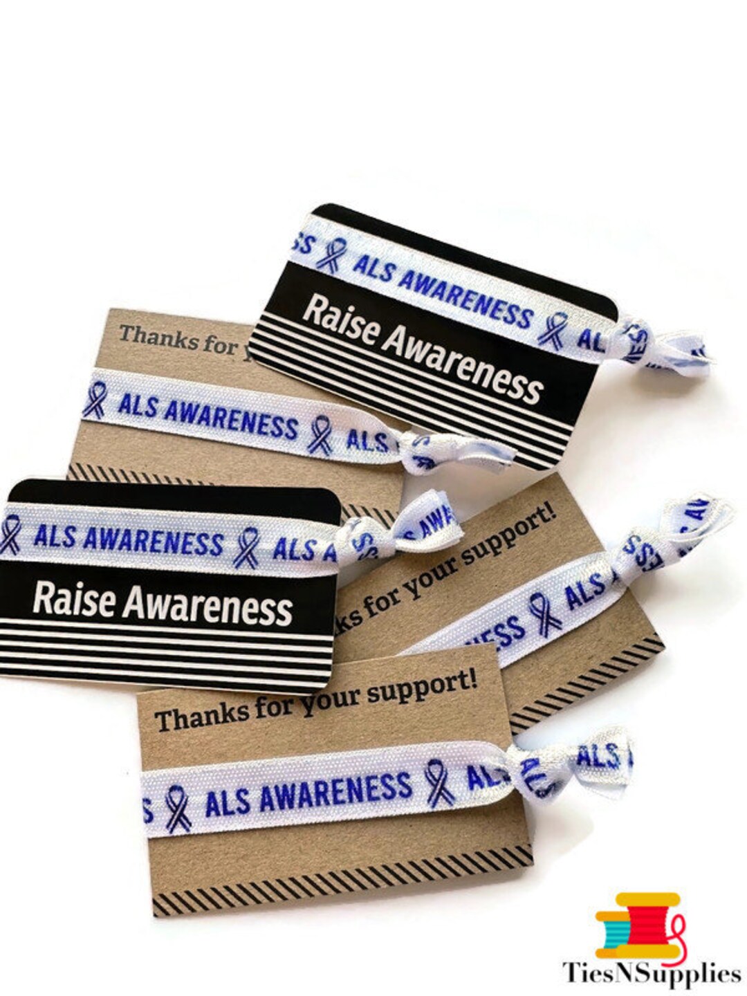 ALS Awareness Ties - Raise Awareness, Thanks for Your Support Card W ...