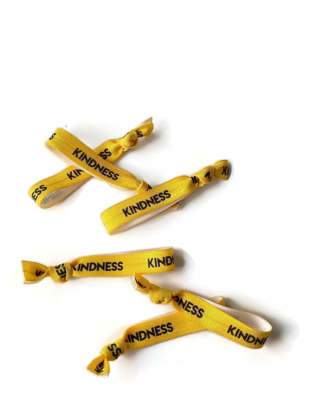 Kindness, Yellow Background, Hairties /bracelets / Arm Bands Gift ...