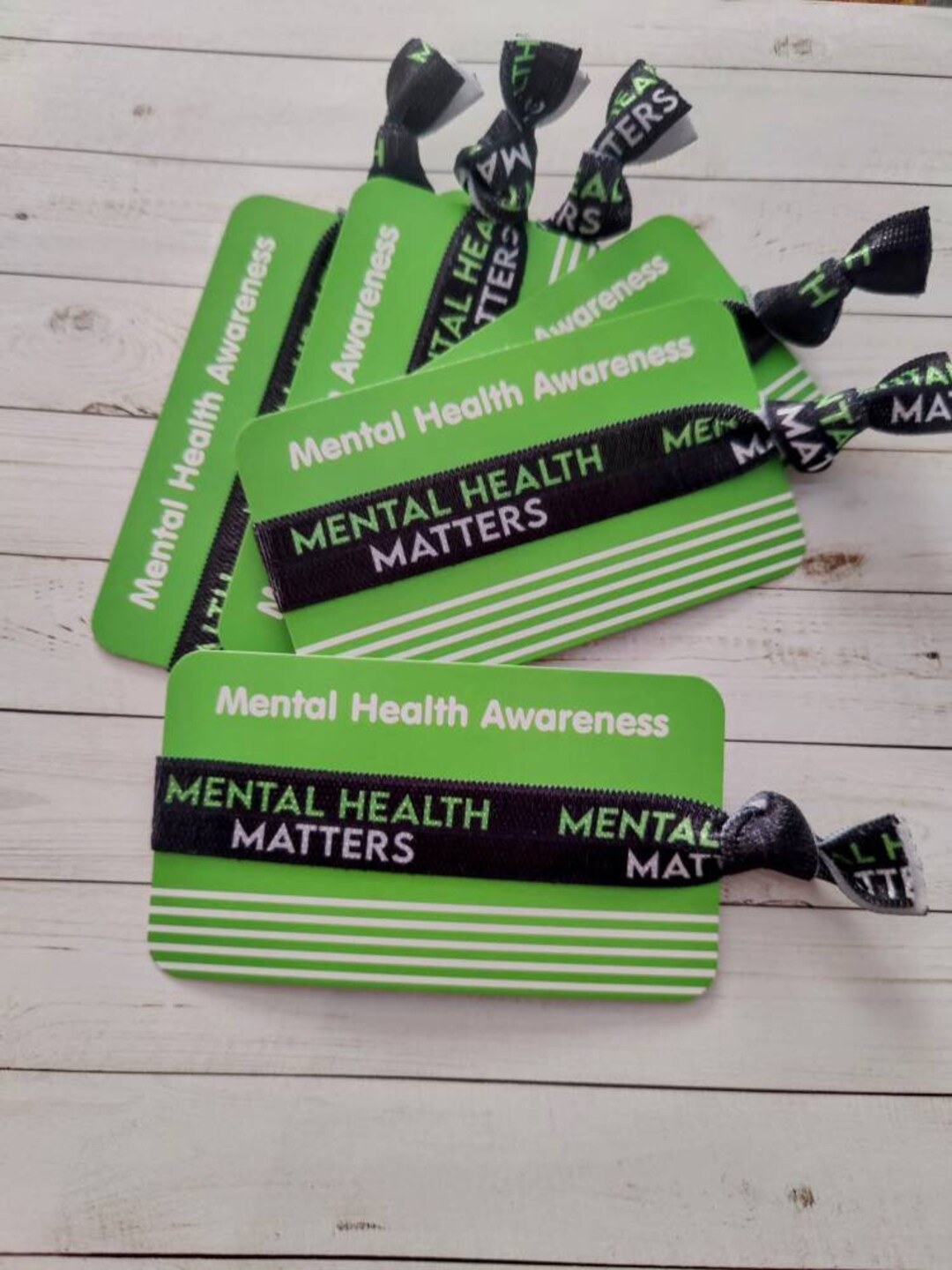 Mental Health Matters Tie on Mental Health Awareness Card Green ...