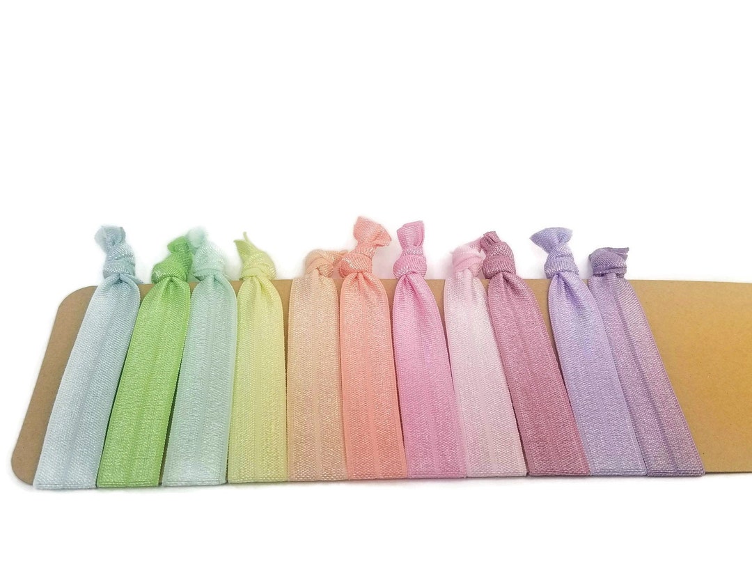 5, 10, or 25 Ties- Pick Your Colors! Pastel Colors- Light Hair Ties ...