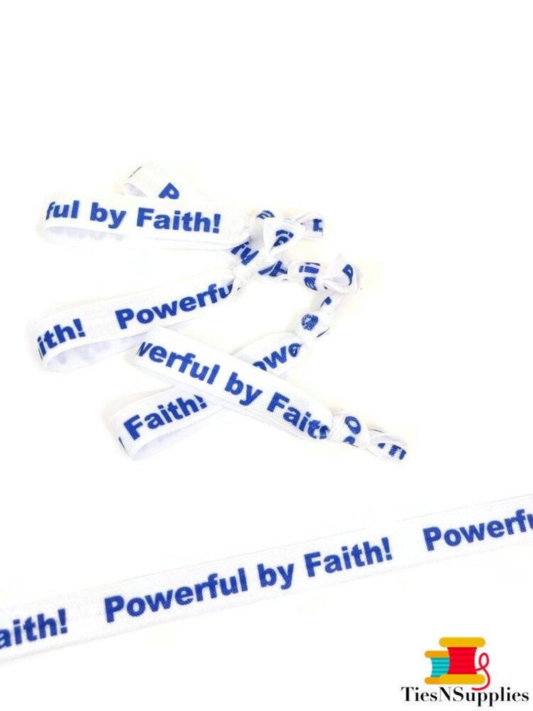 3, 5, or 10 Yards Powerful by Faith Fold Over Elastic - Stretchy. 5/8 ...