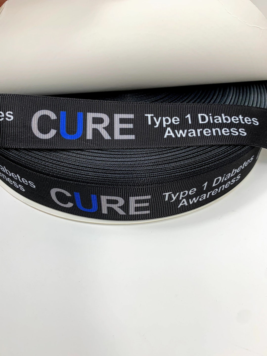 3+ Yards T1D Awareness -GROSGRAIN Ribbon- Great for Crafts, Wreaths ...