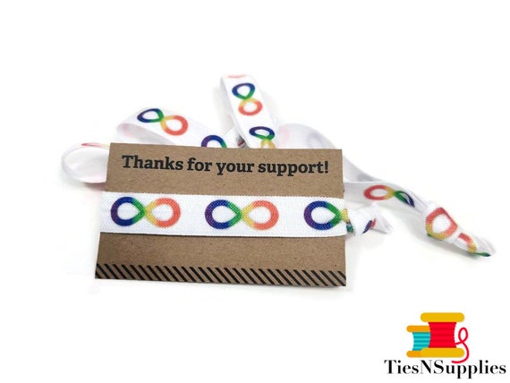Autism Awareness Thanks for your support card w/ Elastic | Etsy