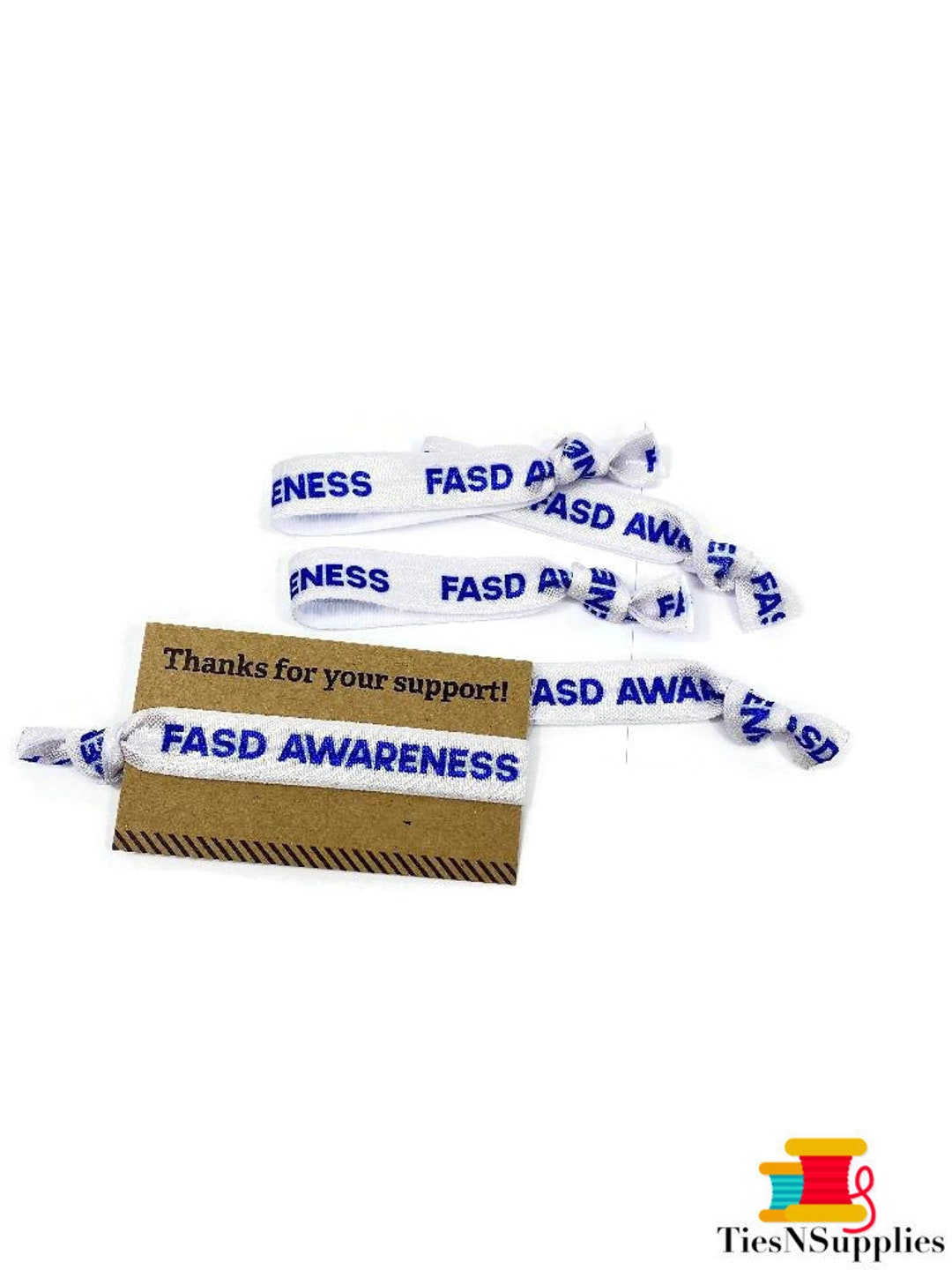 FASD Awareness -thanks for Your Support Card W/ Elastic Band, Arm Band ...