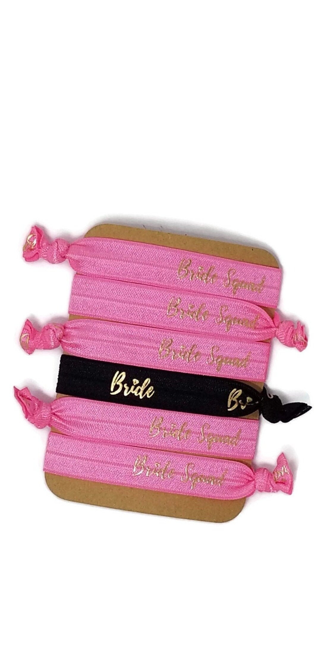 6 Pc Set - Bride Bride's Squad Team Hairties /bracelets - Great for ...