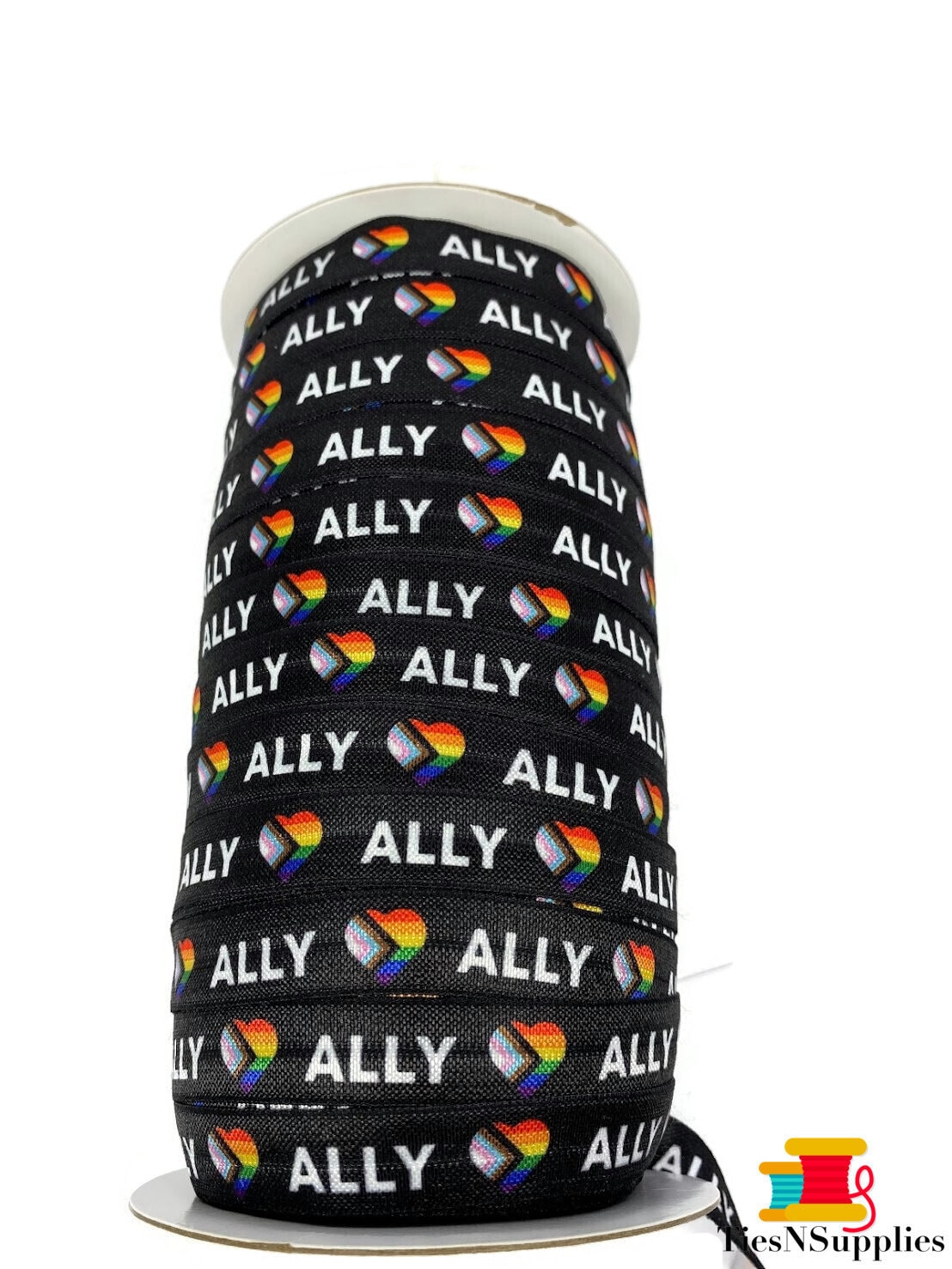 3 Yards LGBTQ Ally Progress Pride Flag stretchy 5/8 - Etsy