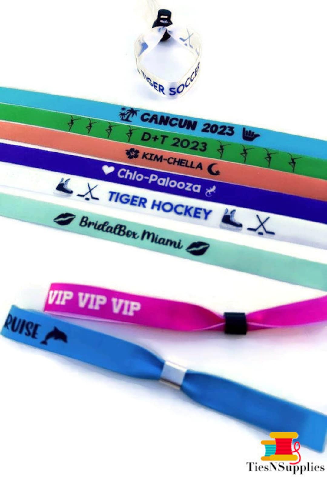 Satin Wrist Bands With Slider- Solid Color Bracelets, Hair Ties ...