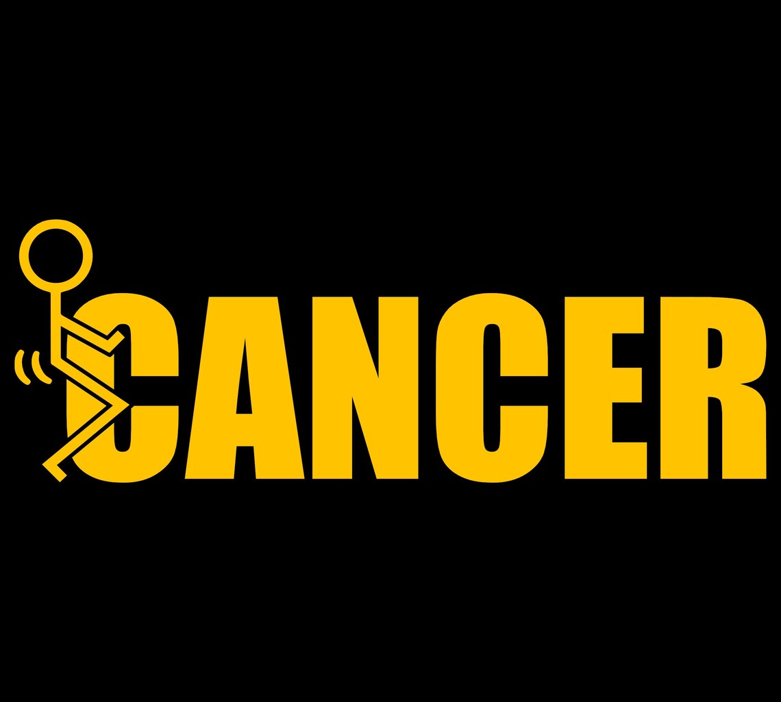 FCK CANCER Stick Figure Vinyl Decal | Etsy