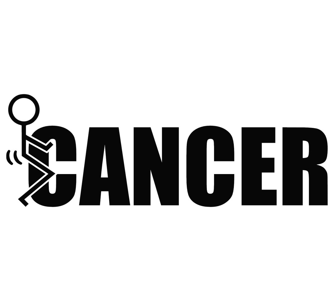 F*CK CANCER Stick Figure Vinyl Decal - Etsy