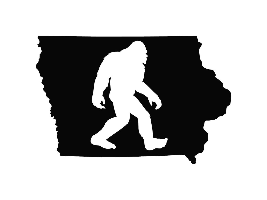 Iowa Bigfoot Vinyl Decal | Multiple Sizes and Colors - Etsy