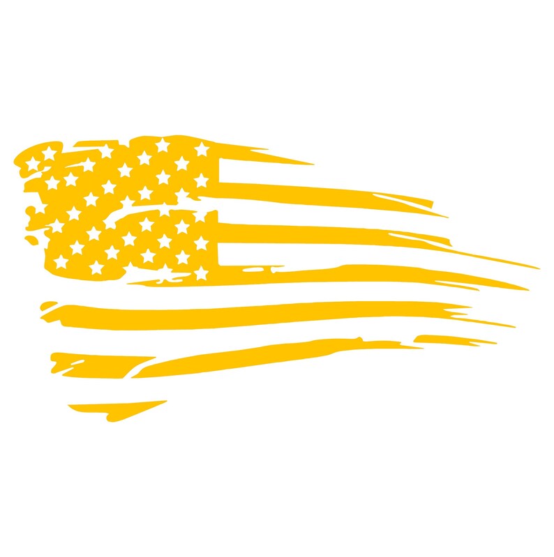 Distressed Tattered Weathered American Flag Vinyl Decal, Multiple Sizes ...