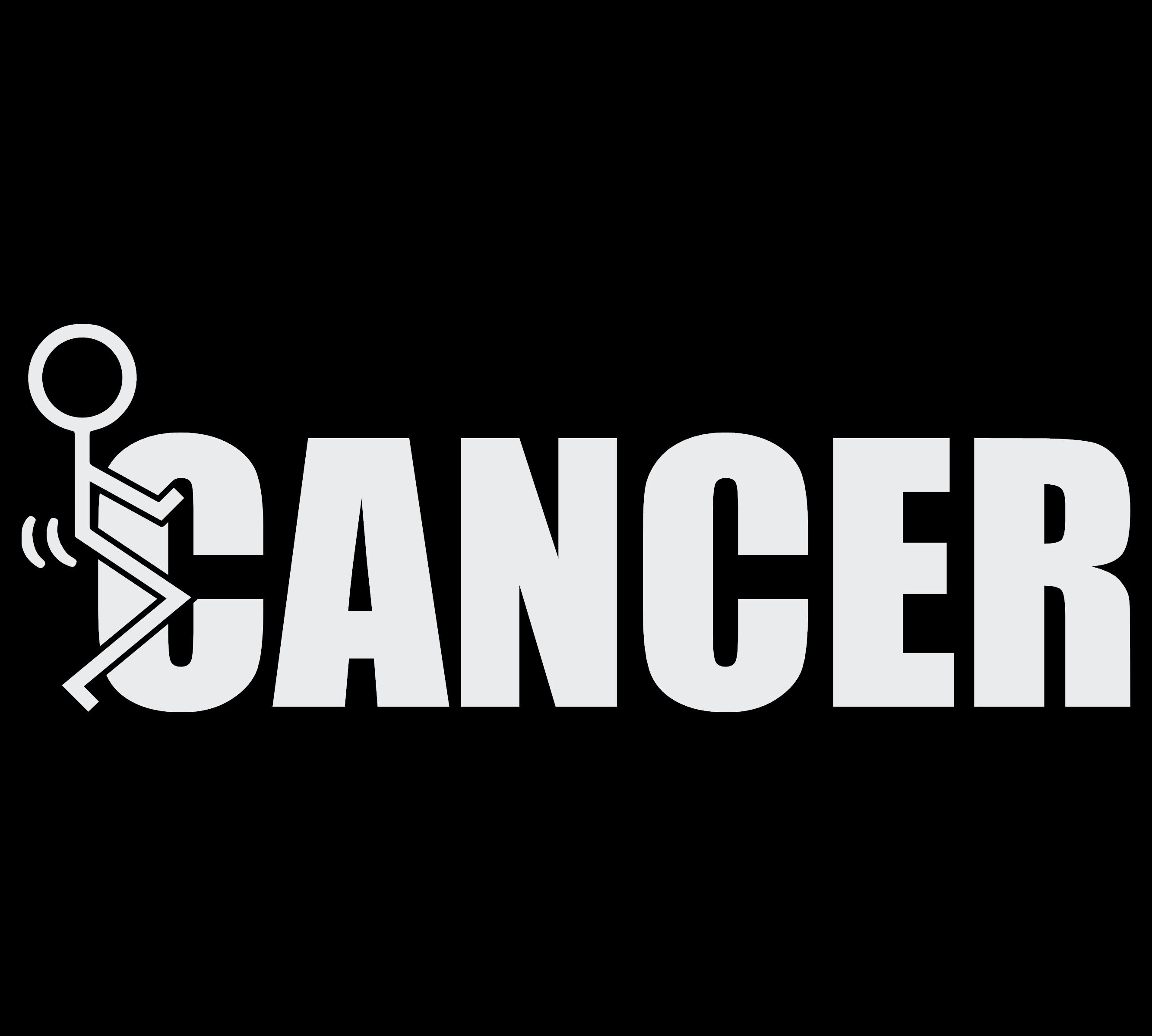 FCK CANCER Stick Figure Vinyl Decal | Etsy