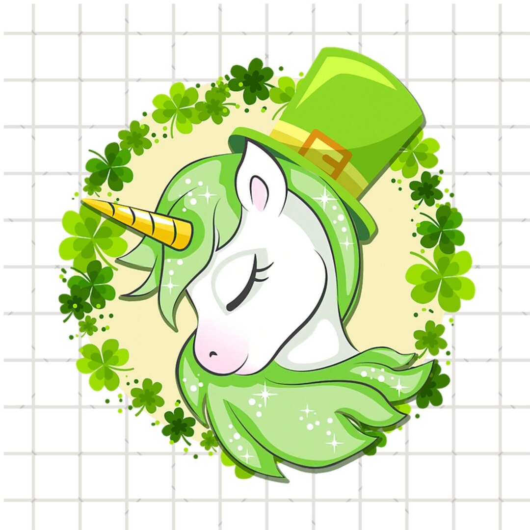 Unicorns Cute Unicorn Face Irish St Patricks Days Girls Kids - Etsy