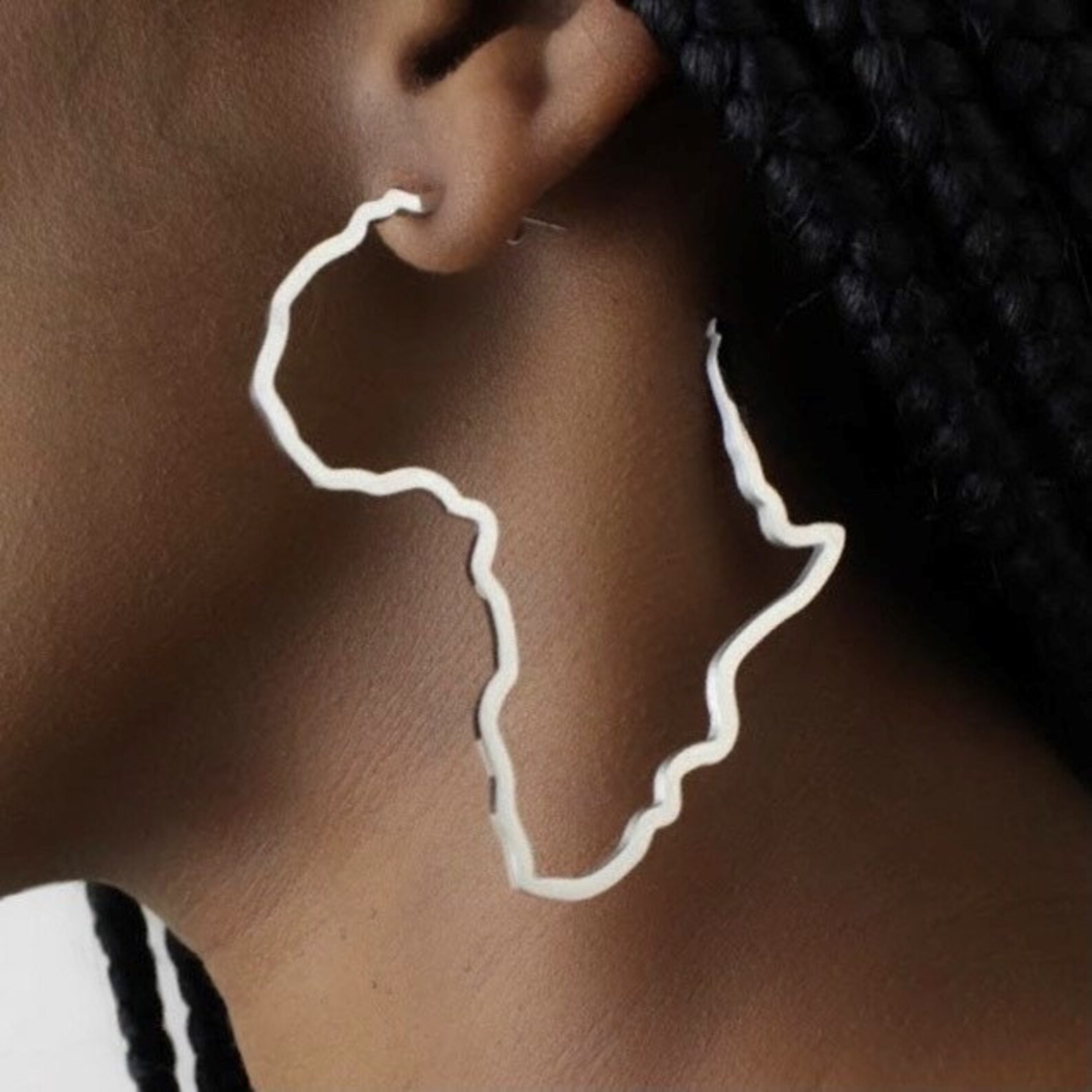 African Hoop Earrings Africa Earring Hoops Silver Africa - Etsy