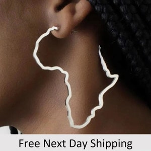 Africa Shape Earring Etsy