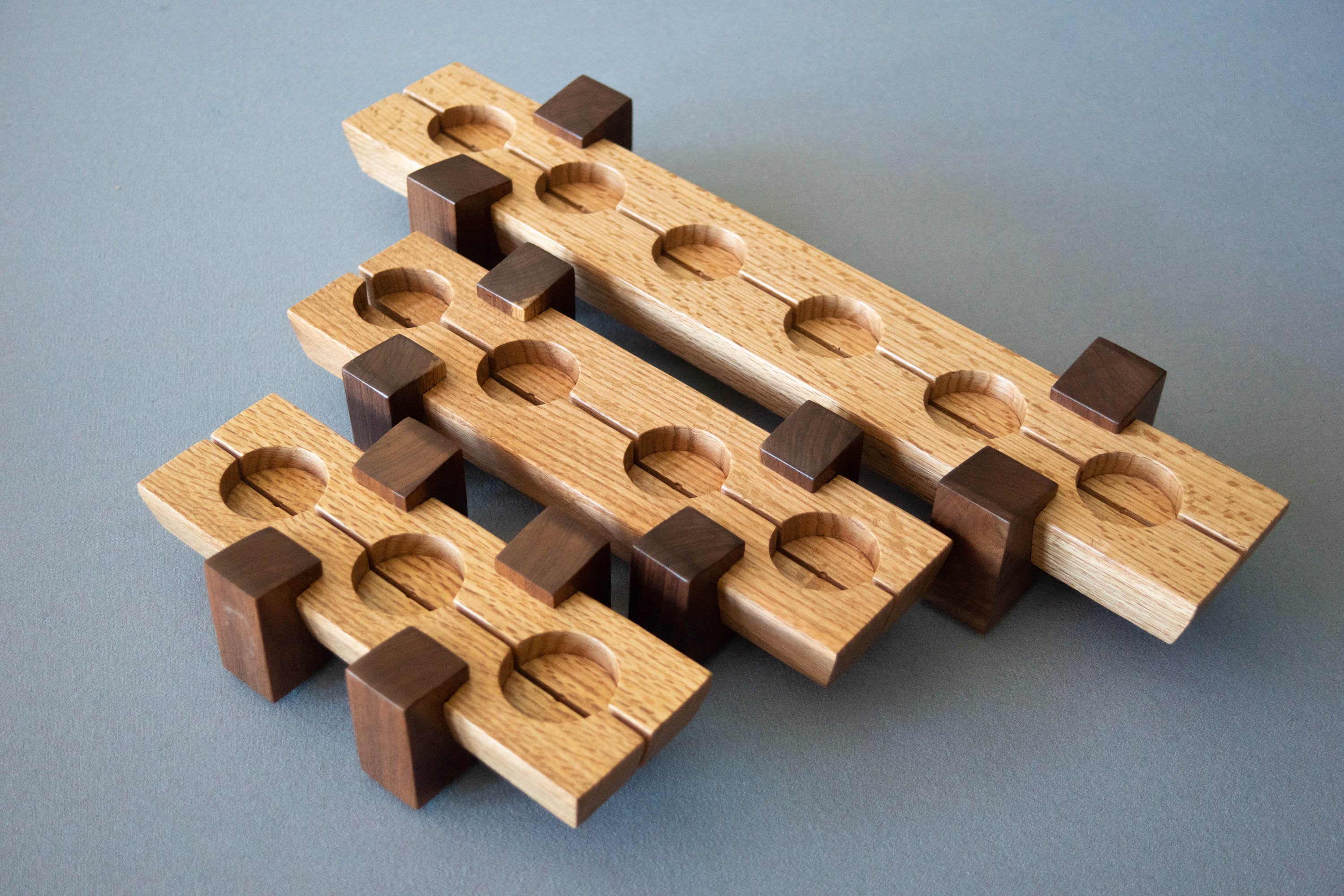 Handcrafted Solid Quarter Sawn Oak and Walnut Candle Holder ...