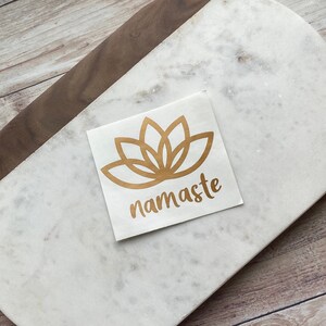 Namaste Simple Lotus Flower Vinyl Decal Sticker, Yoga, Yogi, Zen ...