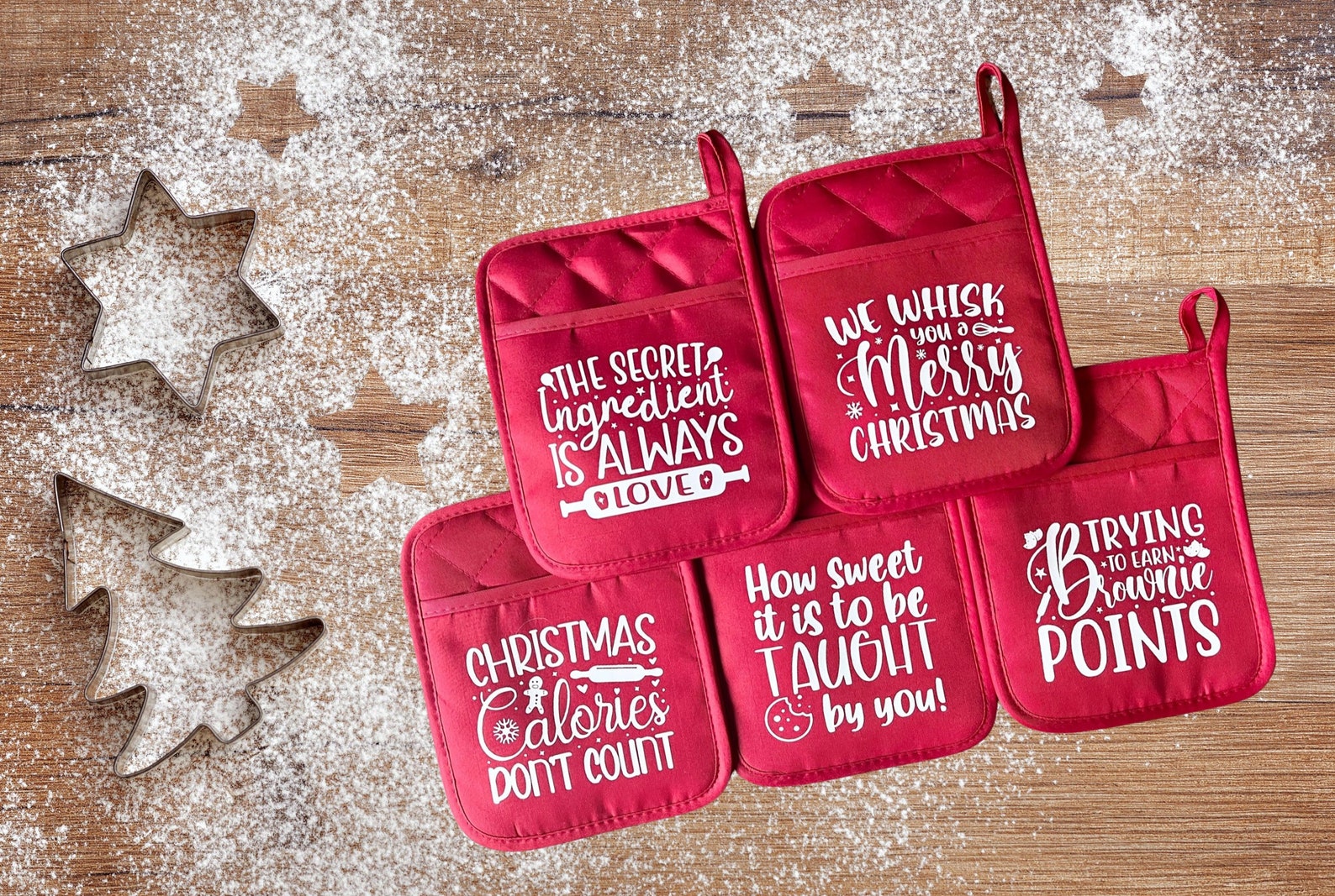 Christmas Potholder Gift, Oven Mitt, Easy Christmas Gift, Personalized ...